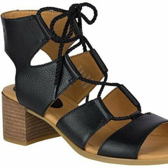 Sperry | Shoes | Sperry 1 Vivienne Lia Sandals Cutout Leather Black ...